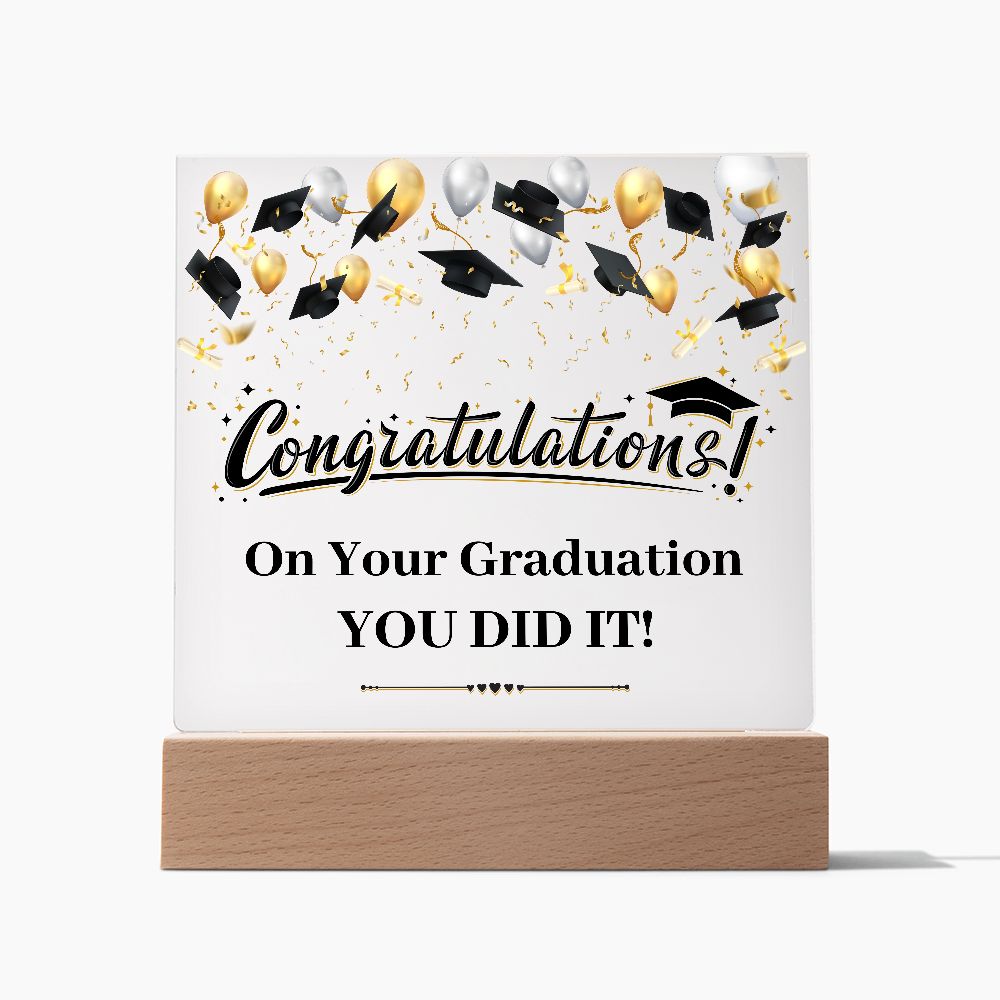 Congratulations! You did It | Square Acrylic Plaque! – Admire My Gift